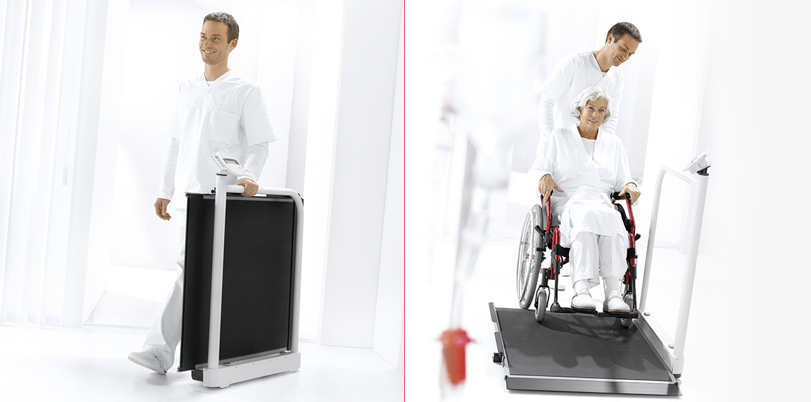 seca 676 - EMR-validated wheelchair scale with handrail · seca